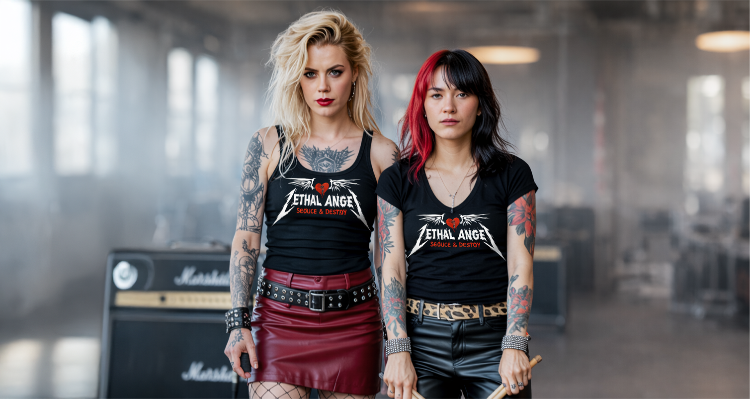 Women's Biker T-Shirts - Lethal Angel – Lethal Threat