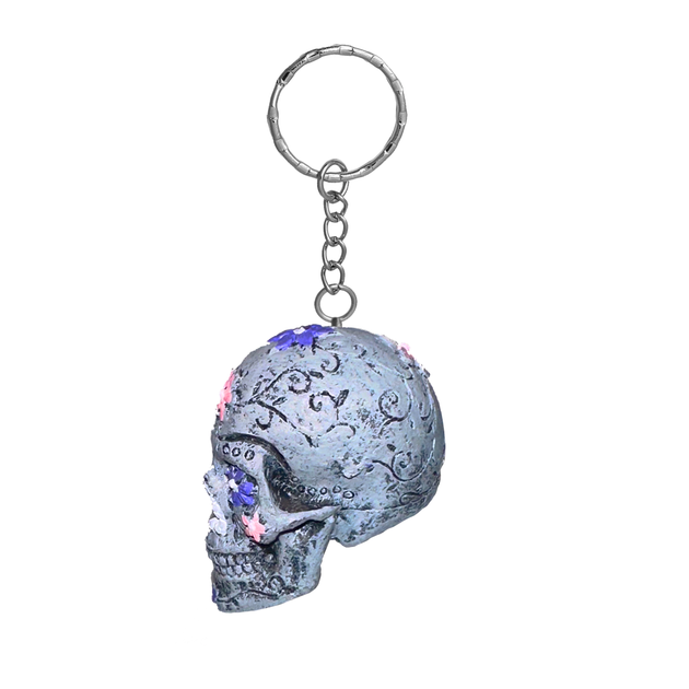 Sugar Skull / Day of the Dead Skull 3D Key Chain – Lethal Threat