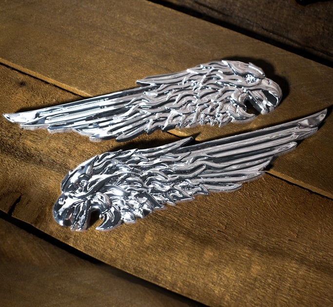 Chrome Eagle Flight Set Peel n Stick ABS Emblems – Lethal Threat
