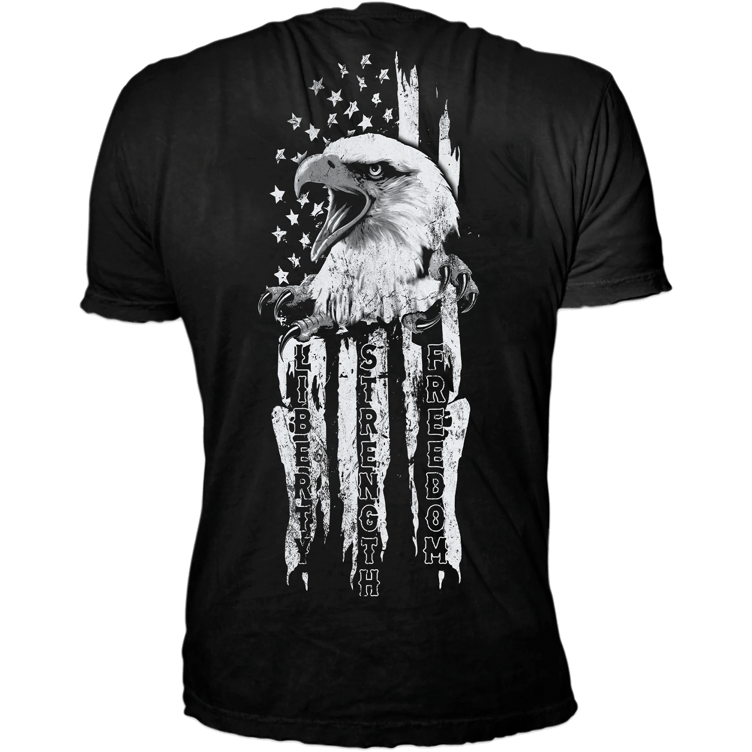 USA Rip Eagle Black Tee – Lethal Threat