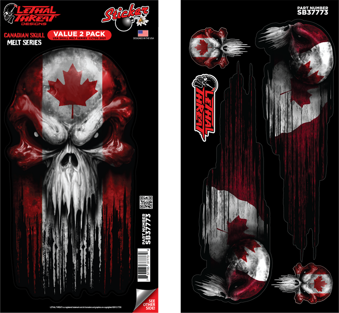 CANADA SKULL Series Sticker Bomb Pack – Lethal Threat