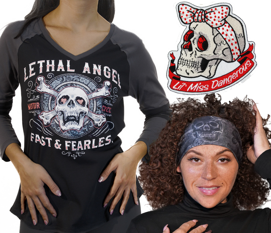 Women's Biker T-Shirts - Lethal Angel – Lethal Threat