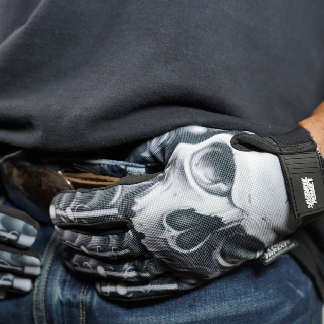 Men's Biomechanical Skull Gloves - New Version – Lethal Threat