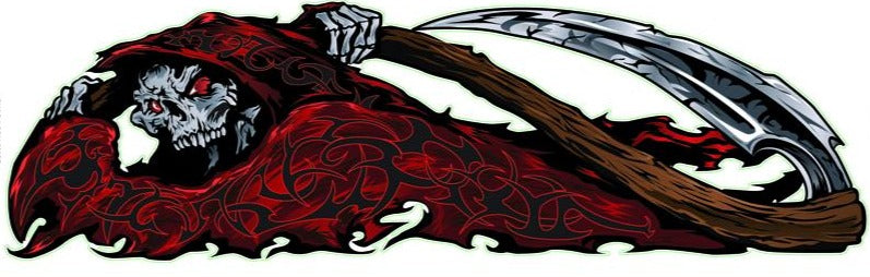 Red Tribal Reaper Left Decal – Lethal Threat