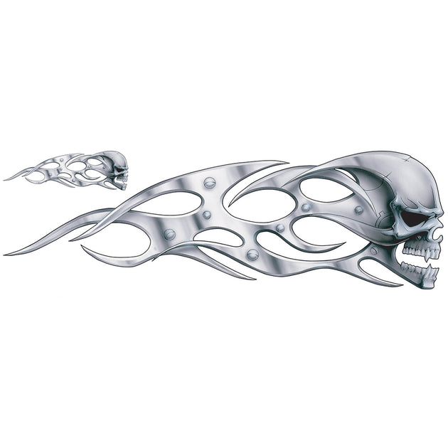 Chrome Skull Right Large Decal – Lethal Threat