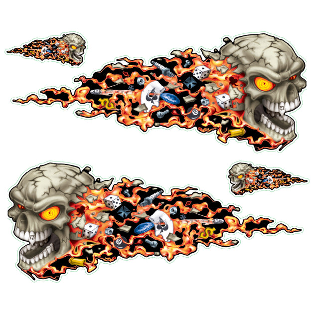 Exploding Skull Left & Right Decal – Lethal Threat