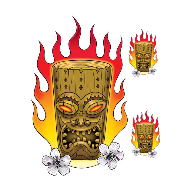 Flaming Tiki Decal – Lethal Threat