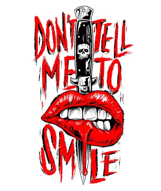 No Smiles Mini Decal/Sticker – Lethal Threat