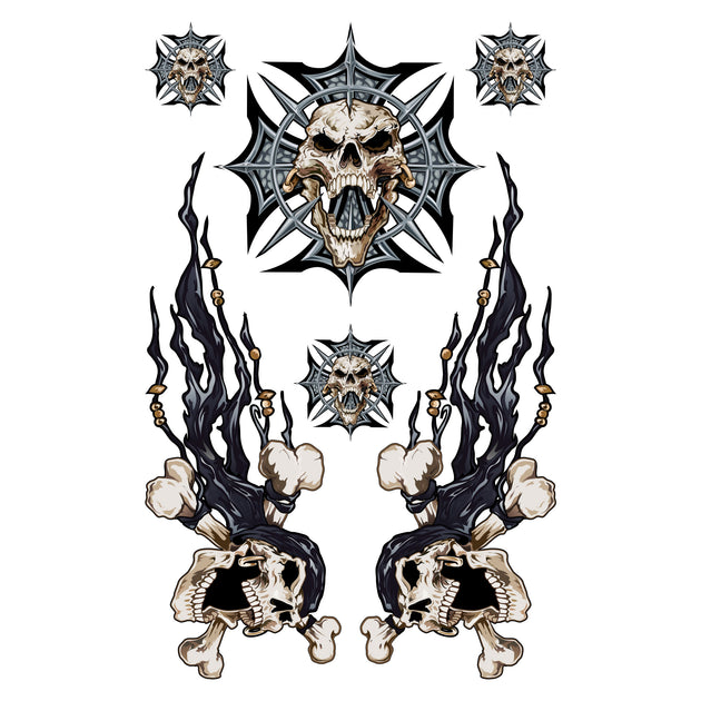 Iron Cross Skull Bandana Skull Decal Set – Lethal Threat