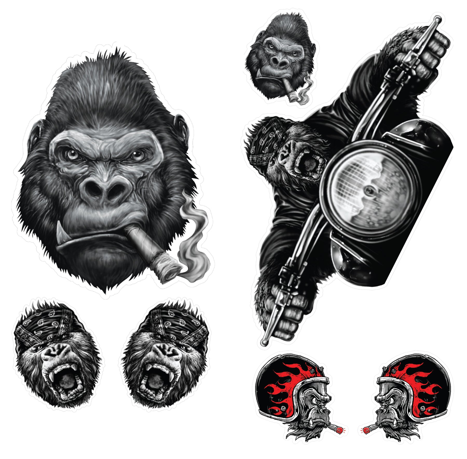 Gorilla Stickers, Motorcycle Decals – Lethal Threat