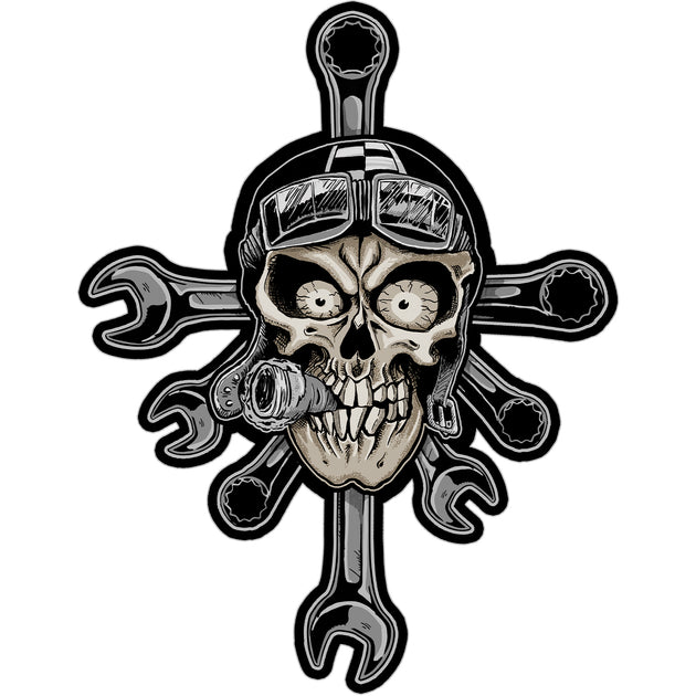 Skull Wrench Cross Mini Decal/Sticker – Lethal Threat