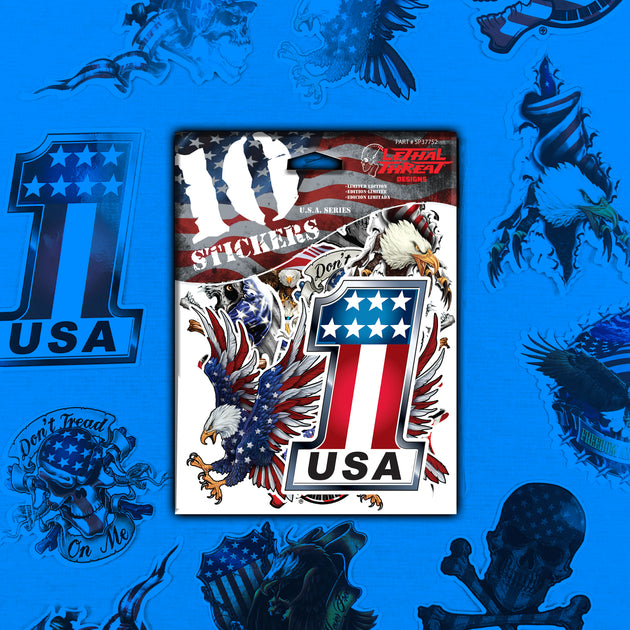 USA / Patriotic Ten Pack Sticker Series – Lethal Threat