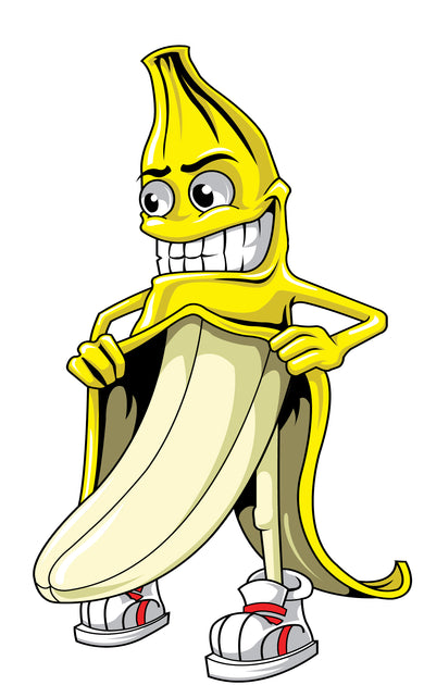 Rude & Crude Decal: Banana Flasher Mini Decal/Sticker – Lethal Threat