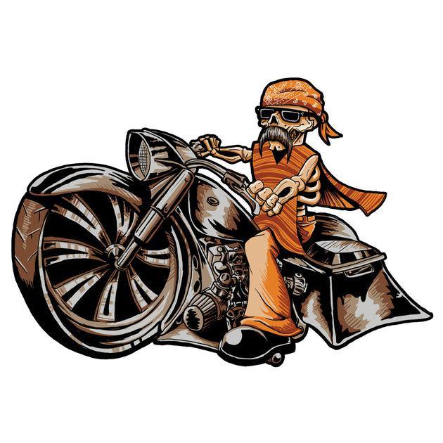 Low and Slow Biker Mini Decal/Sticker – Lethal Threat